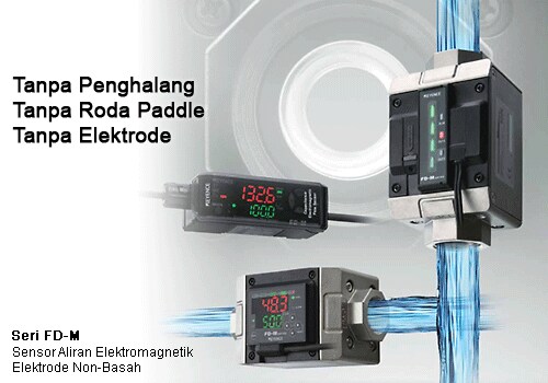 Sensor Aliran Elektromagnetik Elektrode Non-Basah - Seri FD-M | KEYENCE ...